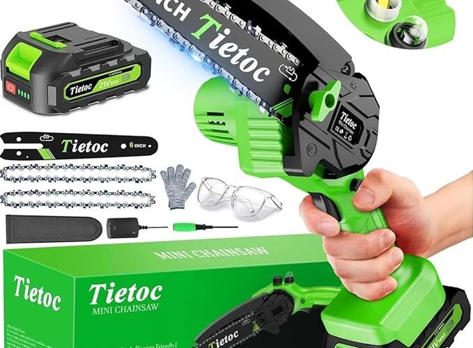 TIETOC Mini Chainsaw Cordless 6 Inch with - Savings Guru