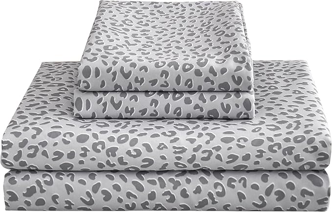 Mooreeke Leopard Cheetah Printed Full Bed Sheets - Savings Guru